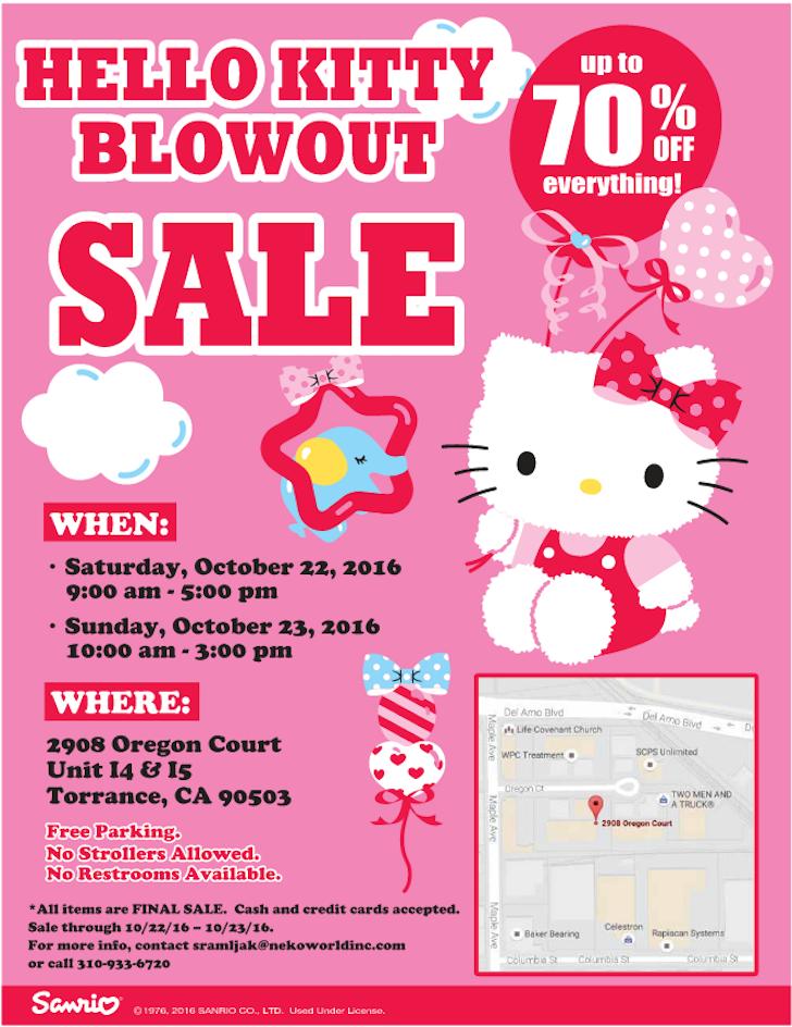 Hello Kitty Blowout Sale, Los Angeles, October 2016